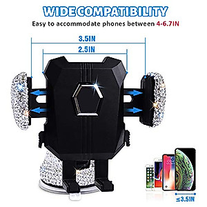 eing Car Phone Mount Holder Dashboard Air Vent Windshield,Compatible with iPhone 12/11/11 Pro/8 Plus/8/SE/X/XR/XS/7 Plus Samsung S20/S10/S9/S8,Moto,Huawei,Nokia,LG,Smartphones,Silver