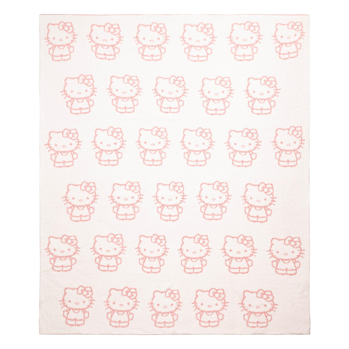 Hello Kitty Feather Knit Fluffy Throw Blanket - Fuzzy Blanket Measures 50 x 60 Inch, Super Soft Soft Lightweight Pink Accent for Couch or Chair