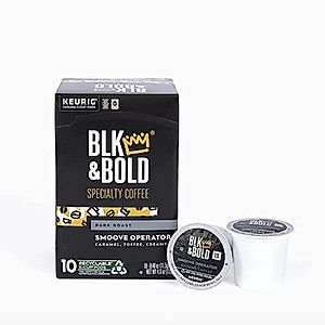 Blk & Bold Smoove Operator | Dark Roast | Keurig K-Cup Coffee Pods | Fair Trade Certified Specialty Coffee | B Corp | Black Owned Business | 60 Pods