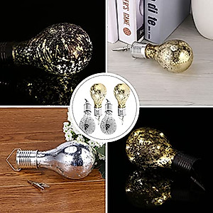 SOLUSTRE Outdoor String Lights Outdoor String Lights Led Bulb 4pcs Garden Light Outdoor Garden Home Hanging Decoration Solar Light Bulbs Golden Globe Light Bulbs Led Bulbs Led Bulbs