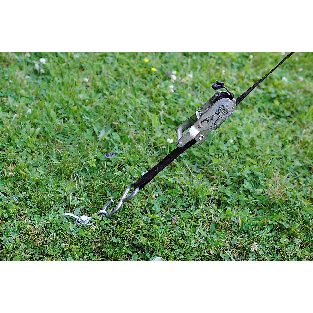 Lexar Industrial 12 pc Lag Screws 3/8 x 12 Tent Stakes Festival Kit with Chain Links and Washers