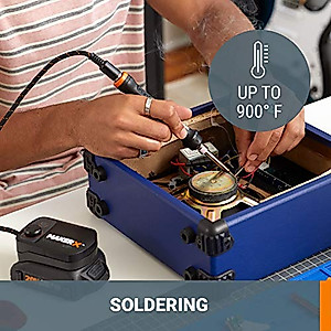 WORX MAKERX WX991L 3pc Crafting Tool Combo Kit - Rotary Tool + Angle Grinder + Wood & Metal Crafter