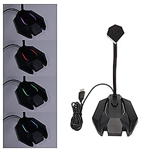 EBTOOLS USB Computer Microphone, Wired High Sensitivity Mic, Noise Reduction Technology, Omnidirectional PC Vocal Microphone, for Teleconferencing, Black