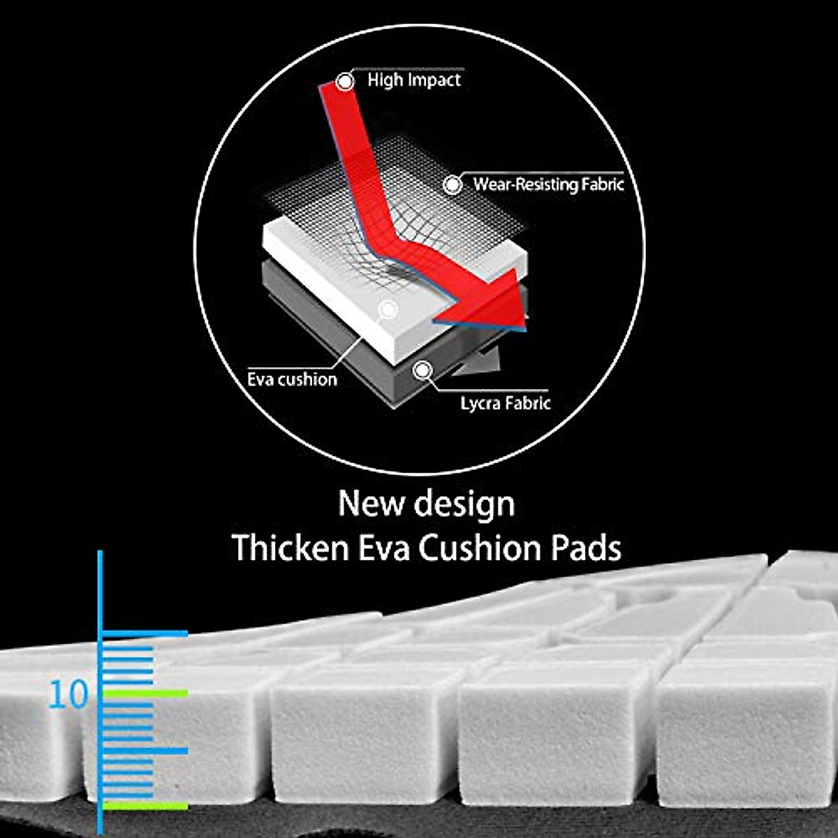 VIWINVELA Kids Knee Pads and Elbow Pads Set Toddler Soft Protective Gear Black S