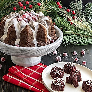 Nordic Ware Vintage Star Bundt Cake Pan, quotL x 9.67&quotW x 3.9&Quoth, Silver