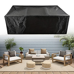 Patio Furniture Covers Protection, Tear Resistant Dining Set Cover Outdoor Furniture Covers for Sectional Sofa, Wicker Chairs, Table Furniture , 180cmx120cmx74cm
