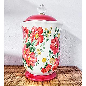 The Pioneer Woman Pioneer Vintage Floral Canister w/Acrylic Knob
