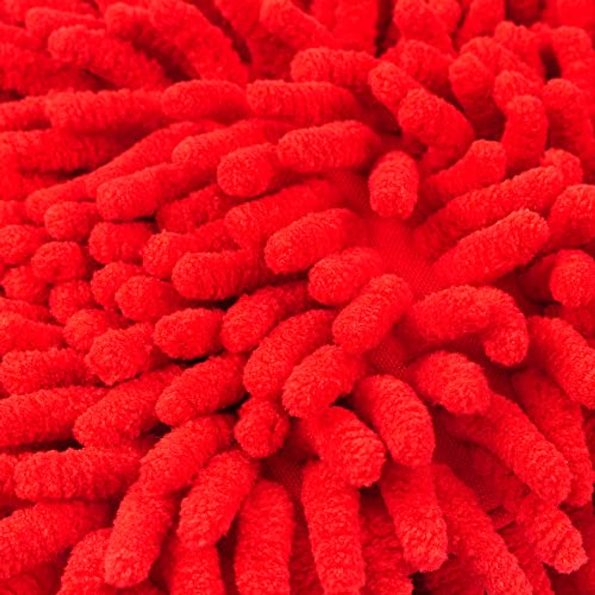 Maxshine Red Chenille Microfiber Wash Pad – Double Sided Long Super Soft Strands Makes Easy to Glide Over Any Car Surfaces, Windows, Mirrors, Great Washing Experience