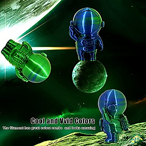 SIKENHO 3D Printer Filament, PLA Filament Dark Green and Blue Silk PLA Dual Color Co-Extrusion PLA Filament 1.75mm 1kg Spool (2.2lbs), Dimensional Accuracy +/- 0.02mm, Fit Most FDM Printer & 3D Pen