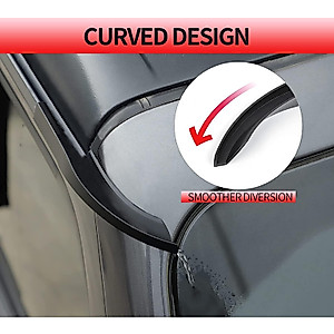 JWWY Update Rainwater Diversion Channel,Hardtop Rain Diverter ABS Drip Rail Extension Rain Gutter for Jeep Wrangler 2018-2022 JL JLU & 2020 Jeep Gladiator JT, Wrangler Exterior Accessories 2PCS