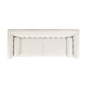 Jennifer Taylor Home Jack, 84" Sofa, Cloud White Performance Velvet