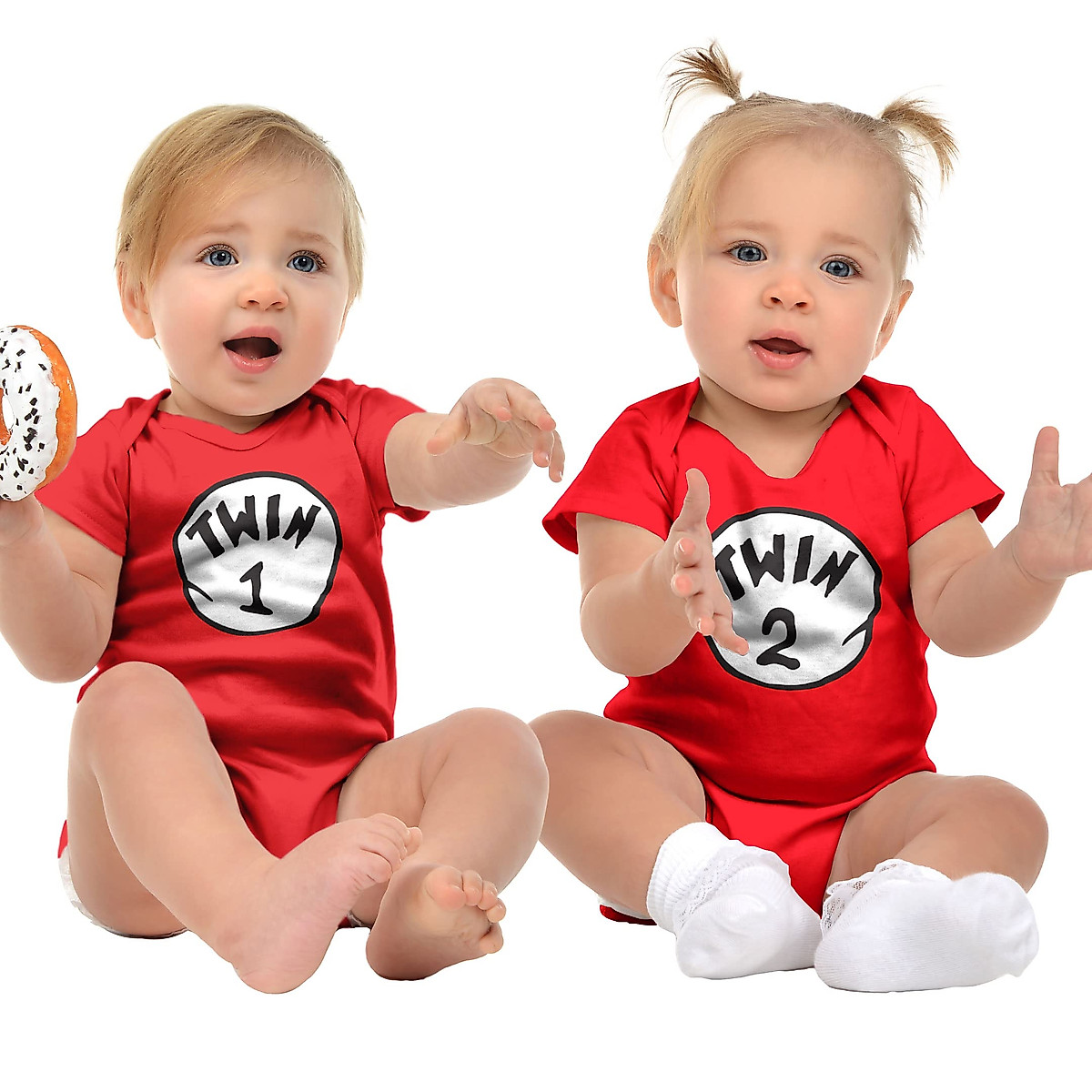 Nursery Decals and More Gender Neutral Baby Bodysuits, Includes 2 Bodysuits, 0-3 Month Twin 1 Twin 2