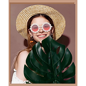 Yunsailing 12 Pairs Flower Sunglasses for Women Daisy Sunglasses Adult Flower Sunglasses (Elegant Colors)