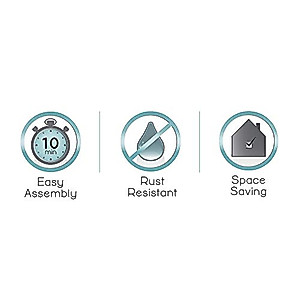 Zenna Home 3 shelves 2557NN Cross Style Floor Stand, Satin Nickel