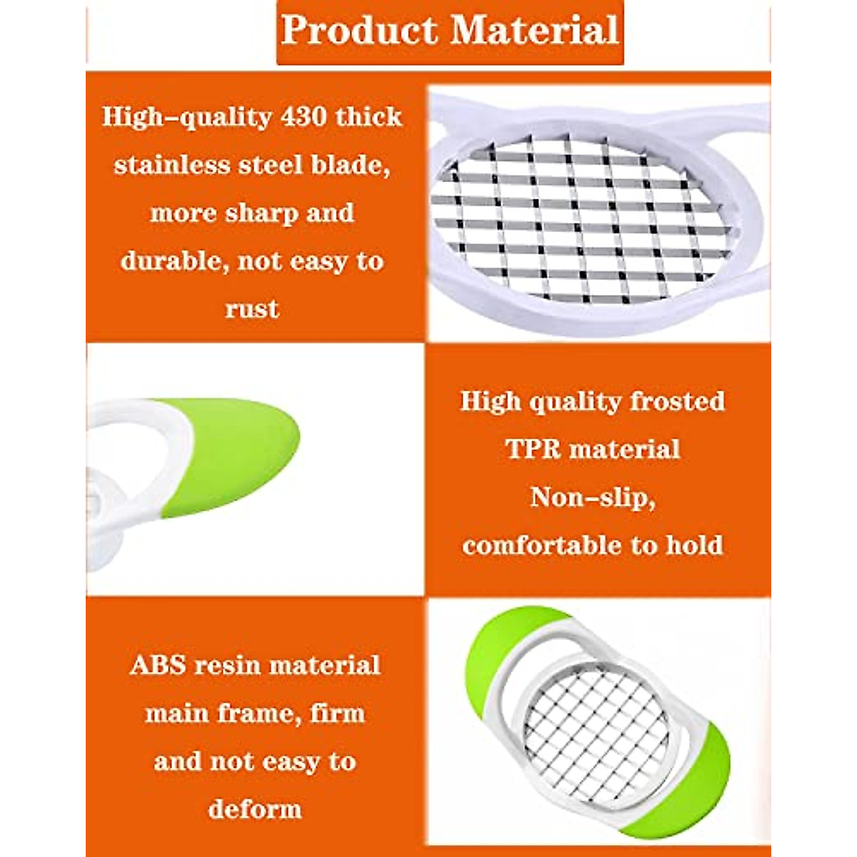 Govdune Potato Fries Cutter Machine, Multi- purpose Stainless Steel Carrot Vegetable Potato Slicer Apply to Restaurant Home Kitchen, French Fry Cutter Handheld