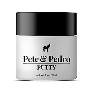 Pete & Pedro HAIR PUTTY - Strong Hold, Matte Finish, Low Shine Hair Clay for Men, Ideal for Hairstyling & Grooming Medium, Messy, & Shorter Hairstyles | Water soluble, As Seen on Shark Tank, 2 oz.