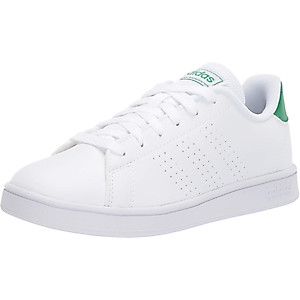 adidas Advantage Sneaker, Footwear White/Green/Grey Two, 12 US Unisex Little Kid