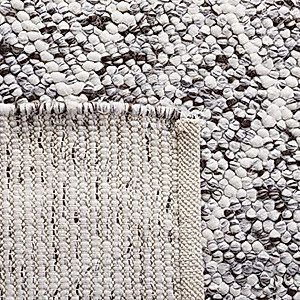 SAFAVIEH Natura Collection 6' x 9' Ivory / Stone NAT712A Handmade Moroccan Trellis Cotton Area Rug