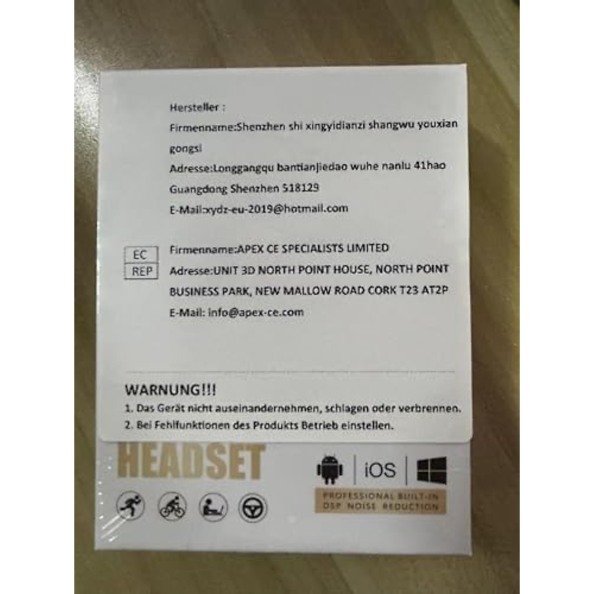 BANIGIPA Bluetooth Headset with Microphone, Wireless Headset w/Noise Canceling Boom Mic, Open Ear Headphones for Phone Laptop PC Computer, Light and Comfortable for Office Meeting Home Working-10 Hrs