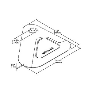 Kohler K-8624-0 Kitchen Pot and Pan Dish Scraper, Silicone and Nylon, Heat Resistant, White and Charcoal, One SIze