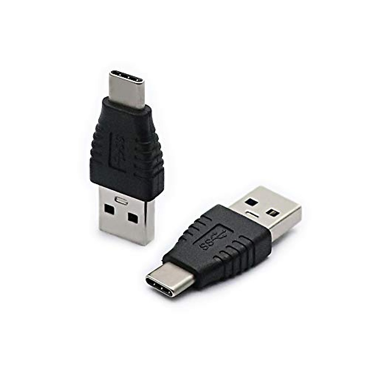 rgzhihuifz Type-C Male to USB3.0 Male Adapter，USB C to USB A 5G 3A Converter, USB 3.1 AM to CM Support Data Synchronization and Charging, Suitable for Mobile Phones, Computers,2-Pack