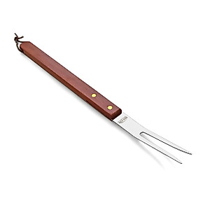 New Star Foodservice 59007 Stainless Steel Barbecue Tool Set with Solid Hard Wood Handles, Set of 4