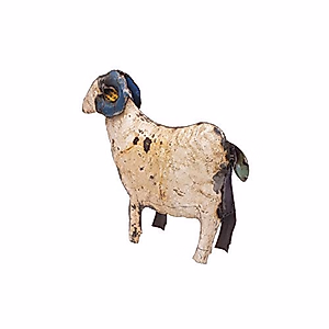 De Kulture Handcrafted Recycled Iron Sheep Decorative Collectible Figurine Showpiece Beautify Home Office Christmas Party Décor Ideal for Garden Balcony Terrace Decoration 12x2x9 (LWH) Inches