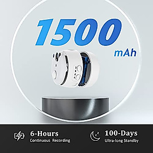 Mini Spy Hidden Camera 4K Indoor Small WiFi Wireless Nanny Cam Home Security Cameras Tiny Office Secret Surveillance Cams with 100 Days Standby Phone APP Human Detection Auto Night Vision (White)