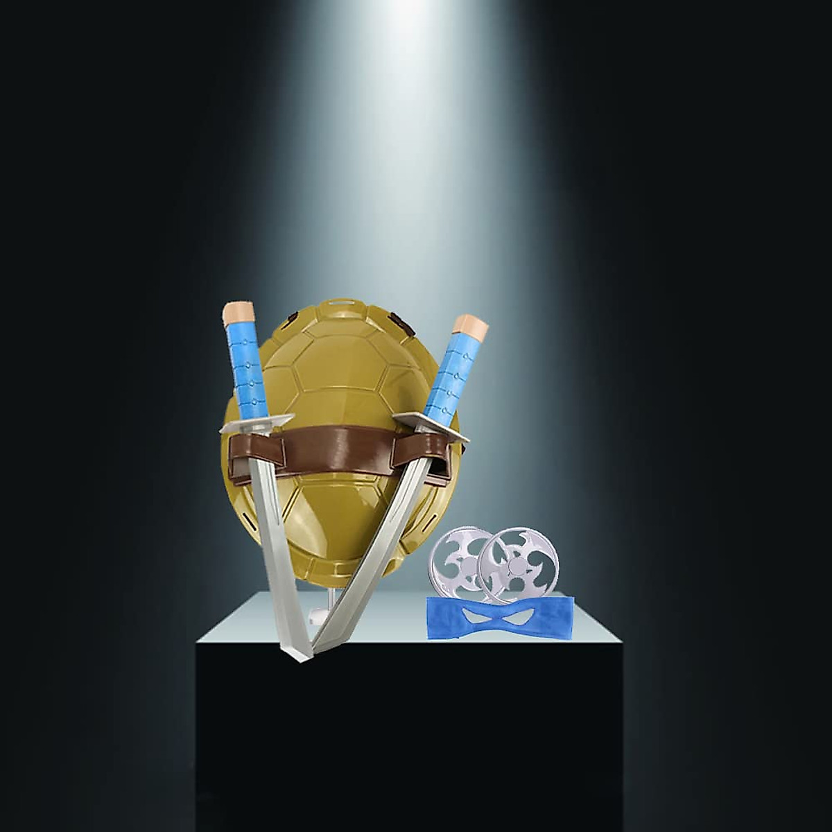 Plastic Turtle Shell for Kids Cosplay Halloween Cartoon Costume Party, Super Hero Cosplay Costume for Kids Birthday Party (Blue)