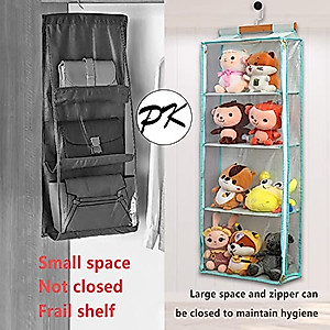 Clear Hanging Handbag Purse Organizer for Closet, TOUNALKER Upgrade Easy Access Wardrobe Tote Bag Storage Holder with Zippers, Washable Dust Pockets Over The Door Space Saving for Bedrooms Living Room