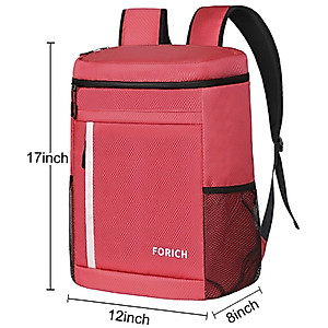 FORICH Soft Cooler Backpack Insulated Waterproof Backpack Cooler Bag Leak Proof Portable Small Cooler Backpacks to Work Lunch Travel Beach Camping Hiking Picnic Fishing Beer for Men Women