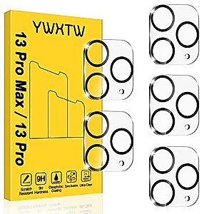 [5 Pack] YWXTW Camera Lens Protector Compatible with iPhone 13 Pro Max 6.7" / 13 Pro 6.1" Tempered Glass, [Night Shooting Mode] Case Friendly, High Definition