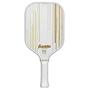 Franklin Sports Pro Pickleball Paddles - Signature Series Pro Pickleball Paddle with MaxGrit Surface - USA Pickleball (USAPA) Approved Tournament Pickleball Paddle - 13mm Polypropylene Core - Gold