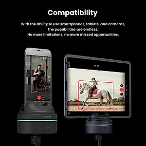 Pivo Max Performance Auto Tracking Phone Holder, Horse Tracker, Face & Body AI-Powered for Equestrians and Athletes, 360° Rotation for DSLR Camera with Remote Control