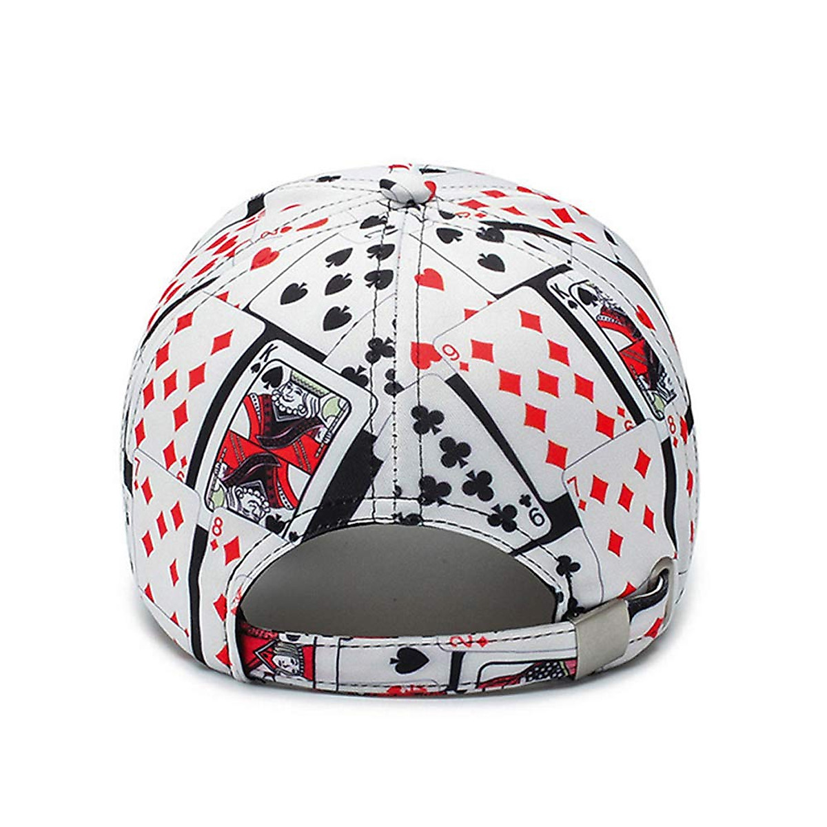 WISHLOL Poker Game Playing Card Adjustable Cotton Baseball Hat Cap Visor Unisex Hip Hop Hat, 1, Medium