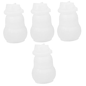FAVOMOTO Resin Jar Molds 4 Sets Snowman Jar Mold Snowman Storage Holder Epoxy Resin Moulds Resin Tray Molds Jewlery Holder Stencils for Crafts Silicone Mold with Lid Snowman Mold