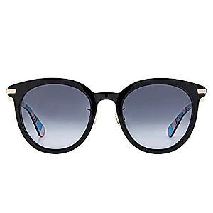 Kate Spade New York Women's Keesey/G/S Oval Sunglasses, Black, 53mm, 22mm
