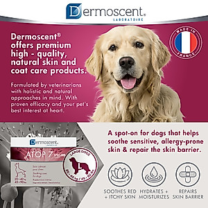 Dermoscent ATOP 7 spot-on - Large Dogs 45-90 lbs - Soothing Care for Sensitive, Dry and Itchy Skin or Allergy Prone Skin - Natural Ingredients - 4 pipettes