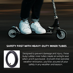 AR-PRO (2-Pack) 8.5 Inches x 2 Inches Scooter Inner Tube Replacement - 50/75-6.1 Inner Tubes for Electric and Gas Scooters, Mini and Pocket Bikes, and More Butyl Rubber Inner Tubes