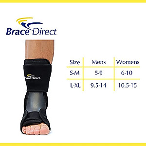 Brace Direct Dorsal Adjustable Night Sleeping Splint - for Plantar Fasciitis Relief, Arch Support, Heel Foot Pain, Tendonitis, Drop Foot