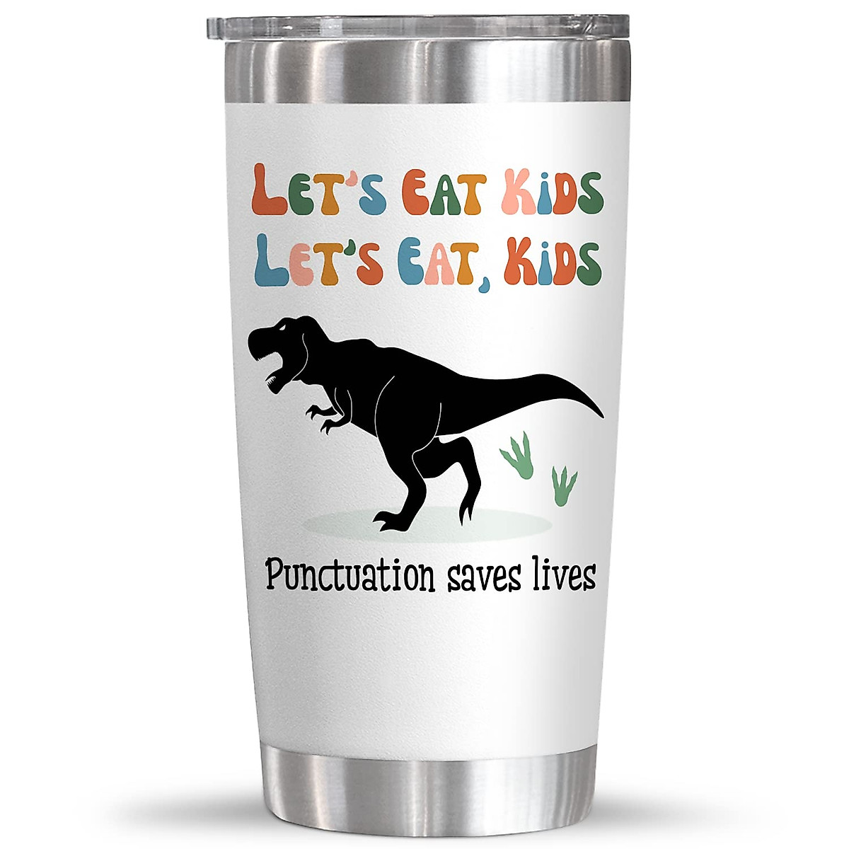 OASSIE Teacher Appreciation Gifts for Women - Saurus Kids 20 oz Stainless Steel Tumbler - Teacher Day Graduation Back To School Thank You End Of The Year Birthday Gifts for Women Coworkers