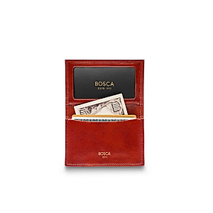Bosca Men's Old Leather Collection - Gusseted Card Case (Cognac)