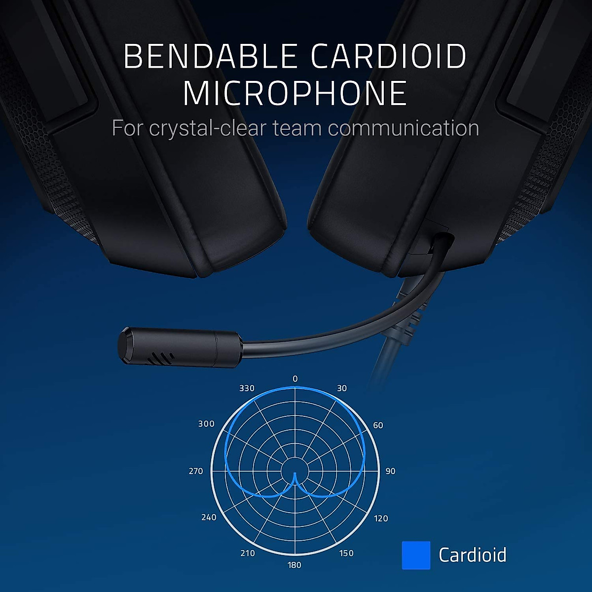 Razer Kraken X Ultralight Gaming Headset: 7.1 Surround Sound - Lightweight Aluminum Frame - Bendable Cardioid Microphone - for PC, PS4, PS5, Switch, Xbox One, Xbox Series X|S, Mobile - Black/Blue