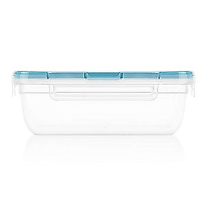 Snapware Total Solution 6-Pc Plastic Food Storage Containers Set with Lids, 8.5-Cup Rectangle Meal Prep Container, Non-Toxic, BPA-Free with 4 Locking Tabs, Microwave, Dishwasher, and Freezer Safe