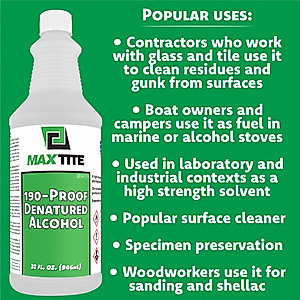 190-Proof Virgin Denatured Alcohol (32oz, 1)