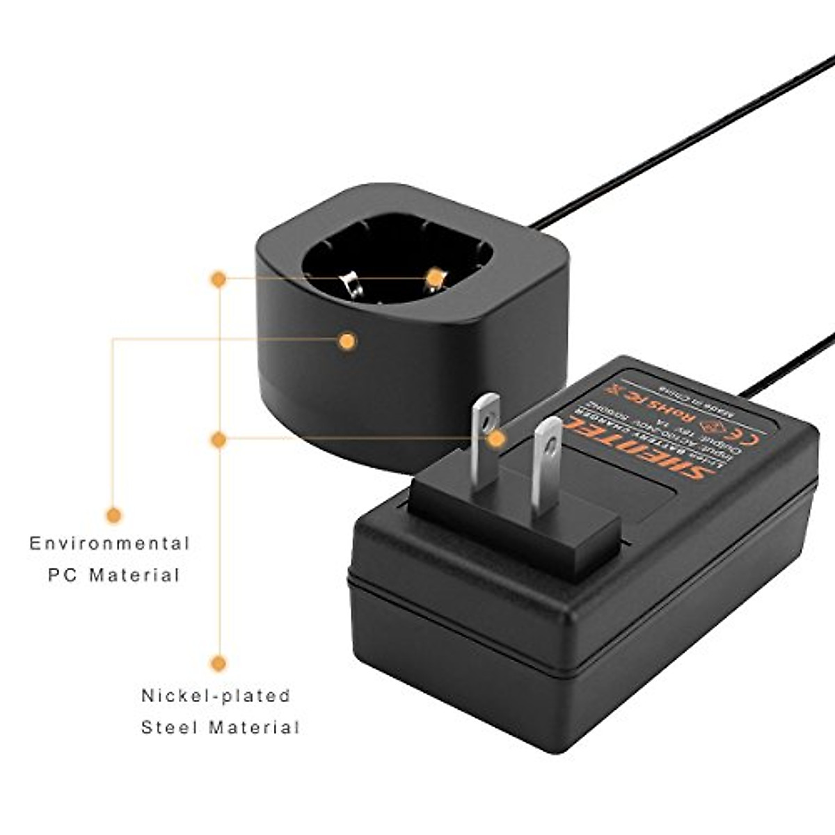 Shentec 18V Lithuim Charger p118 p117 Compatible with Ryobi 18V Li-ion Battery P118b P102 P103 P104 P105 P106 P107 P108 P109 BPL-1815 BPL-1820G BPL18151 (Not Compatible with Ni-MH/Ni-Cd Battery)