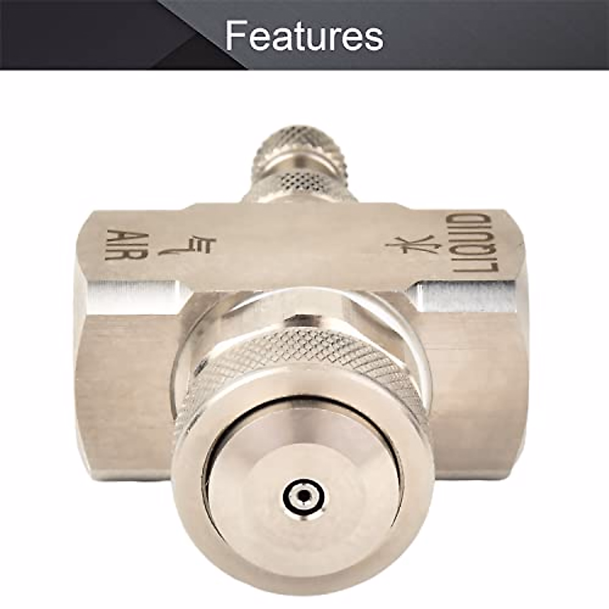 Bettomshin 1/4BSP Female Thread 30 Degree Round Spray Air Atomizing Mist Nozzle 304 Stainless Steel 1Pcs