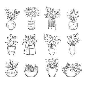 Flower Pot Silicone Clear Stamps for Card Making Scrapbooking Embossing DIY Craft Album Decoration Rubber Seal Stamps Silicone Stamps