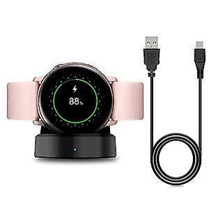 Charger Stand for Samsung Galaxy Watch 6/6 Classic/5 Pro/5/4/ Active 2/Active/for Galaxy Watch 4 Classic/3, Replacement Charging Cradle Dock for Galaxy Active Watch