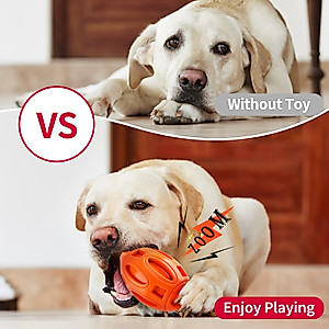 Epesiri 3-Pack Dog Chew Toys for Aggressive Chewers, Rubber Dog Toys for Large/Medium/Small Breed, Indestructible Dog Toy Durable Squeaky Puppy Chew Toys for Teeth Cleaning and Gum Massage Best Gift